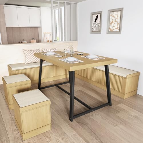 Breakfast Nook Kitchen Table Sets: Stylish Space-Saving Corner Dining ...
